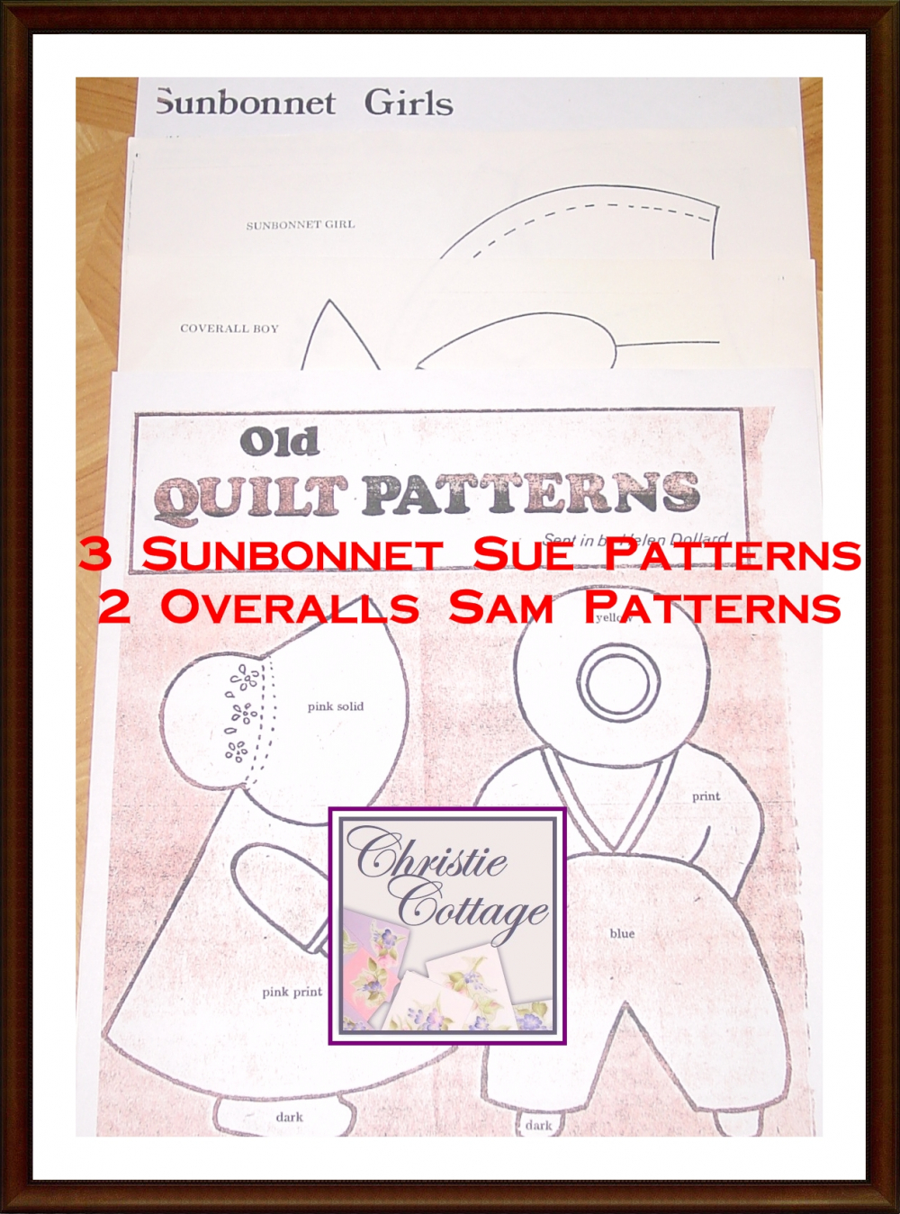 Sun Bonnet Sue and Overalls Sam patterns | Christie Cottage