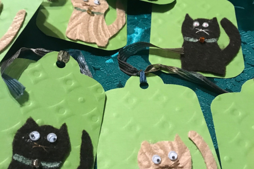 Cat Applique Hang Tags, Embellishments | Christie Cottage